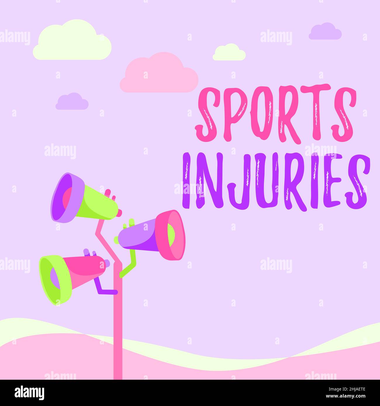 Handwriting text Sports Injuries. Word Written on kinds of injury that ...
