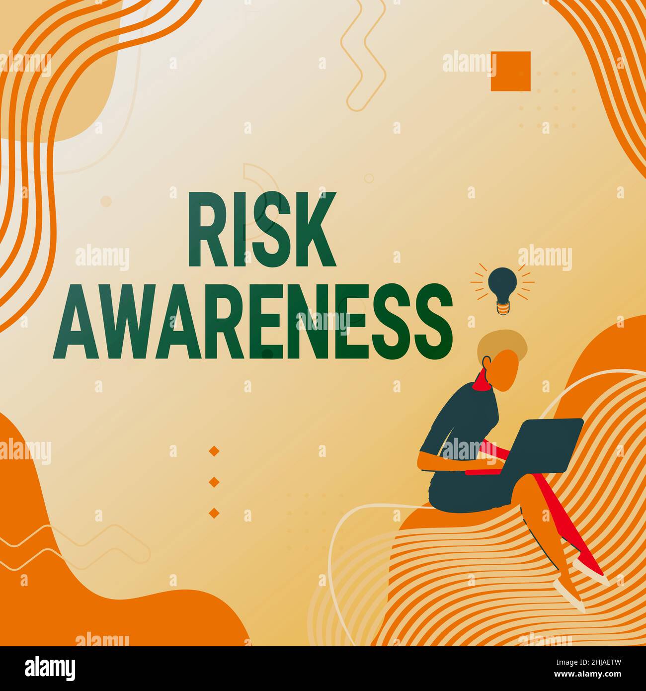 Hand writing sign Risk Awareness. Concept meaning recognizing factors ...