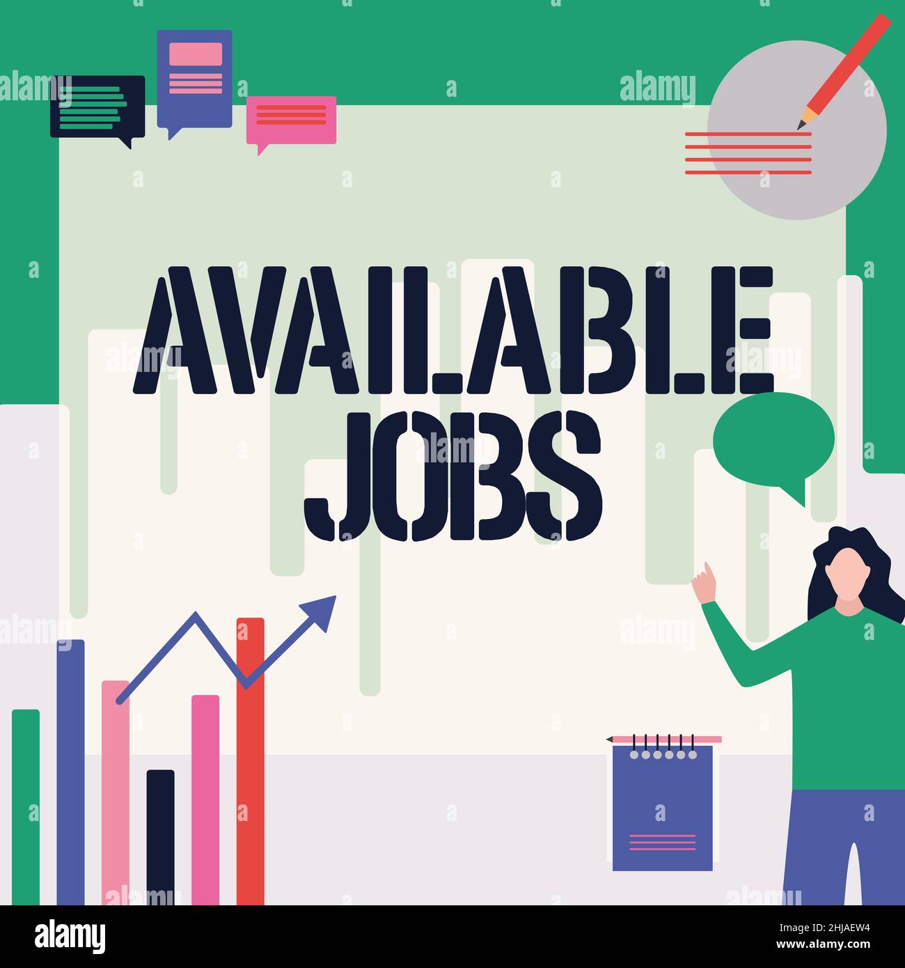 Sign displaying Available Jobs. Business concept a job that is ...