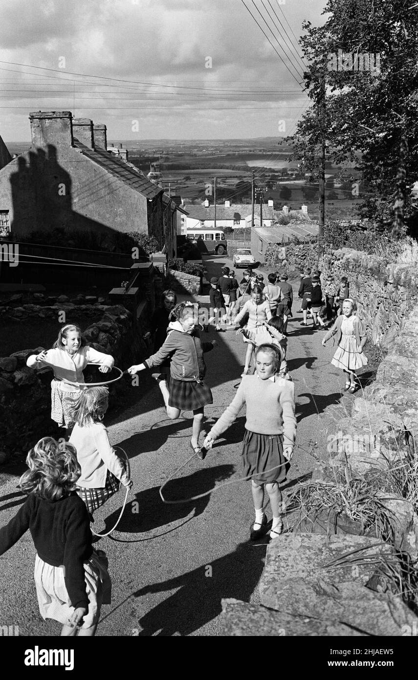 General shots of the village Rhiwlas, in Bangor, Gwynedd, Wales ...