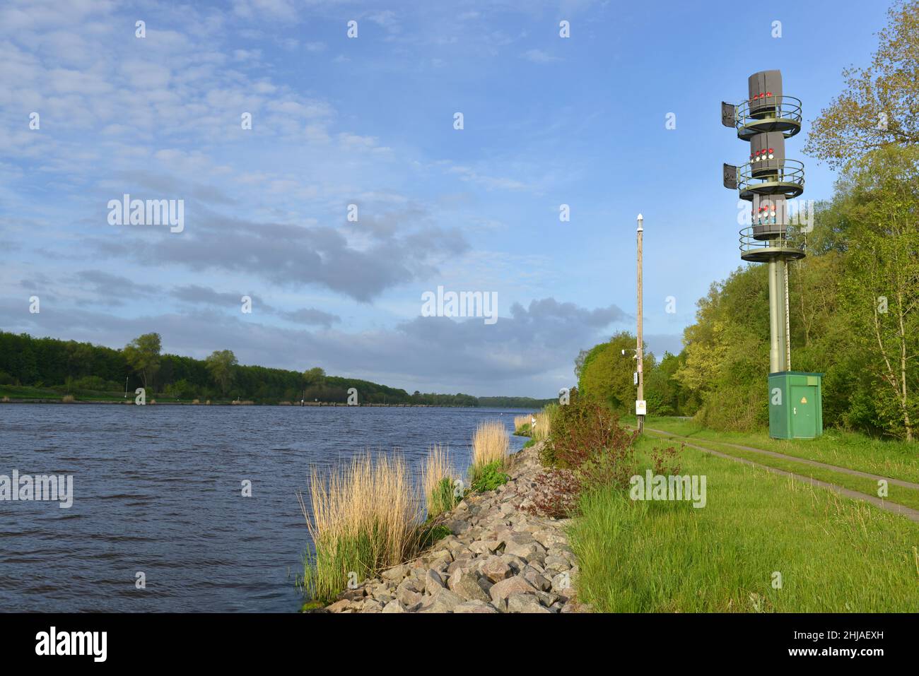 Signal Traffic Light On The Kiel Canal Stock Photo - Alamy