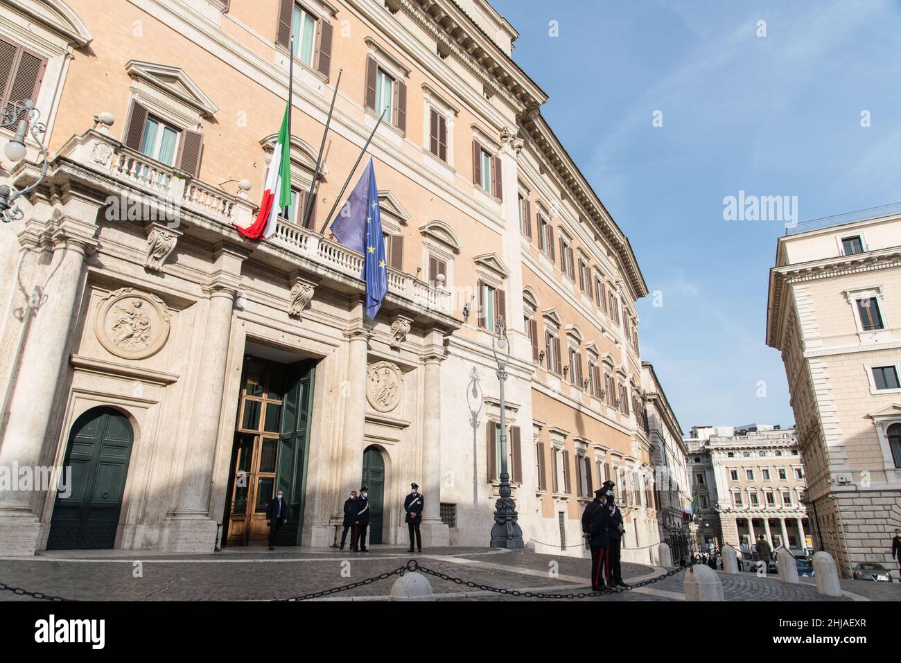 Rome, Italy. 27th Jan, 2022. Election of the new President of the ...