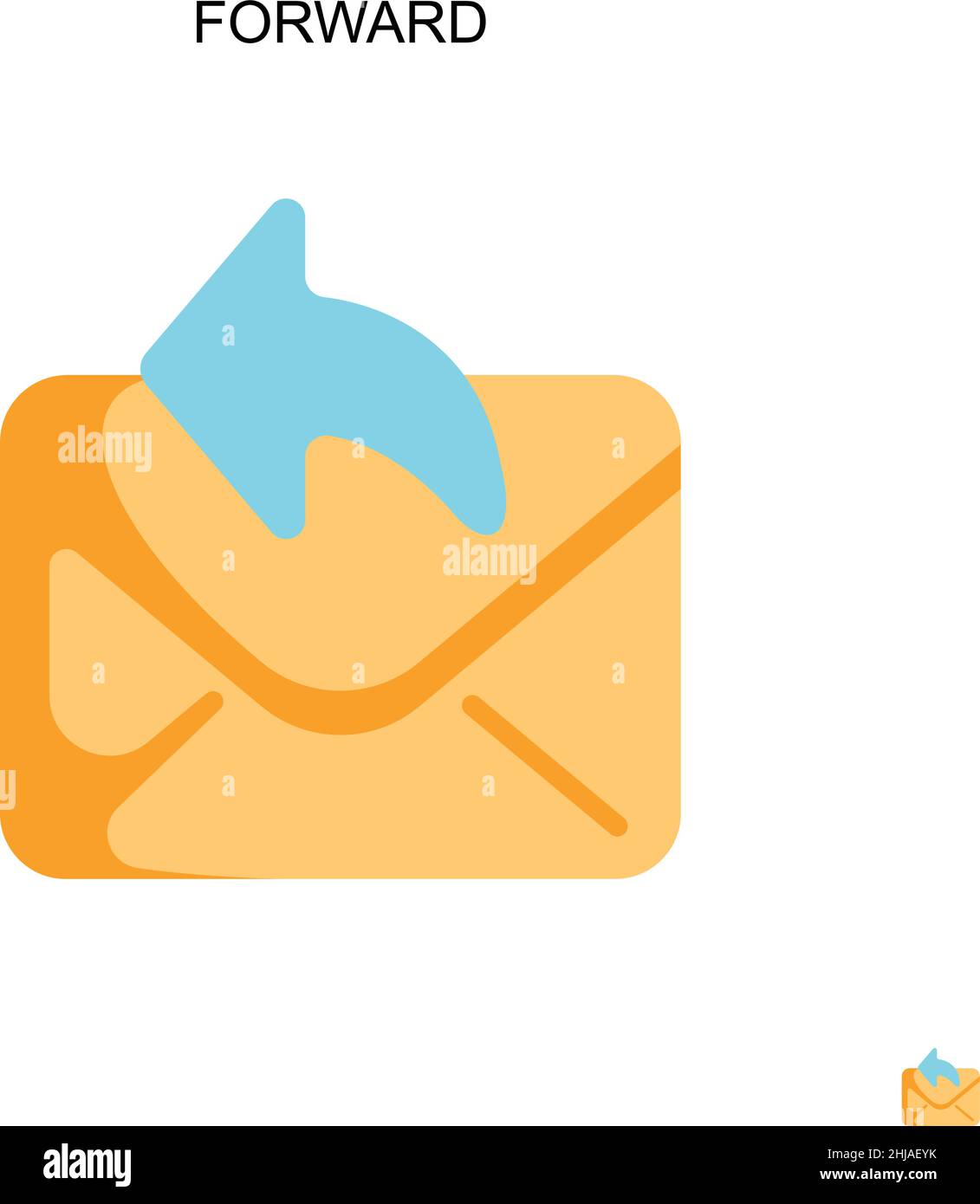 Forward Simple vector icon. Illustration symbol design template for web ...