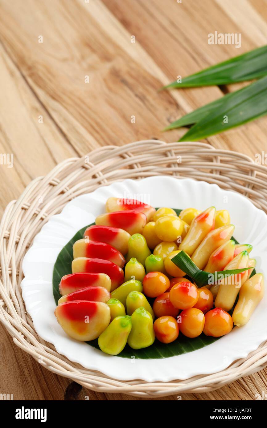 Kue Ku Buah Mini Fantasi, in Thai Popular as Kanoom Look Choup. Sweet ...