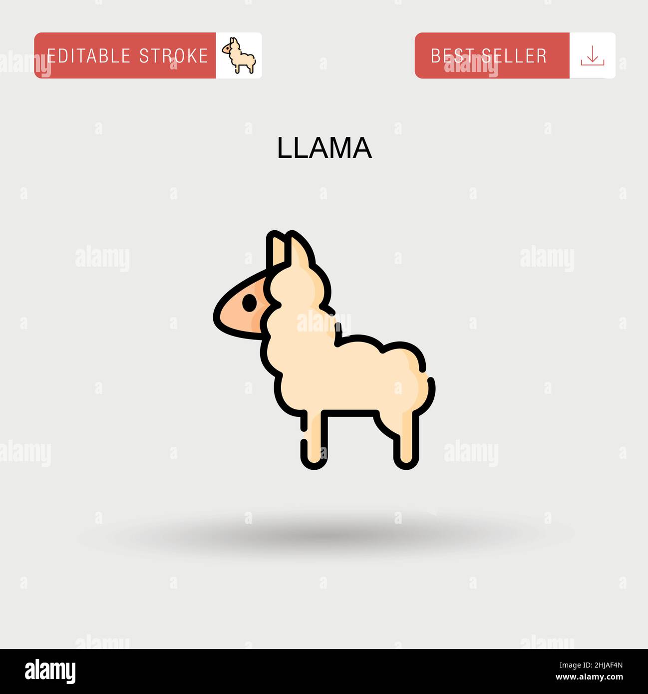 Llama icon Stock Vector Images - Alamy
