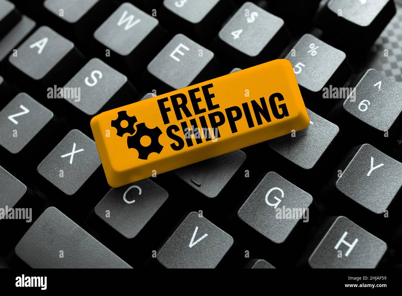 Writing Displaying Text Free Shipping Internet Concept Retailing Strategy Primarily Used To