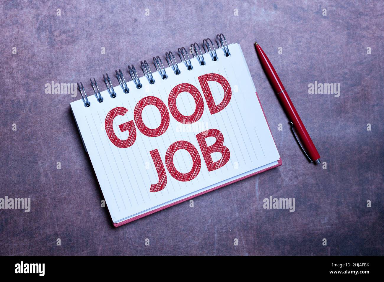 Sign displaying Good Job. Business showcase encourage someone for his ...