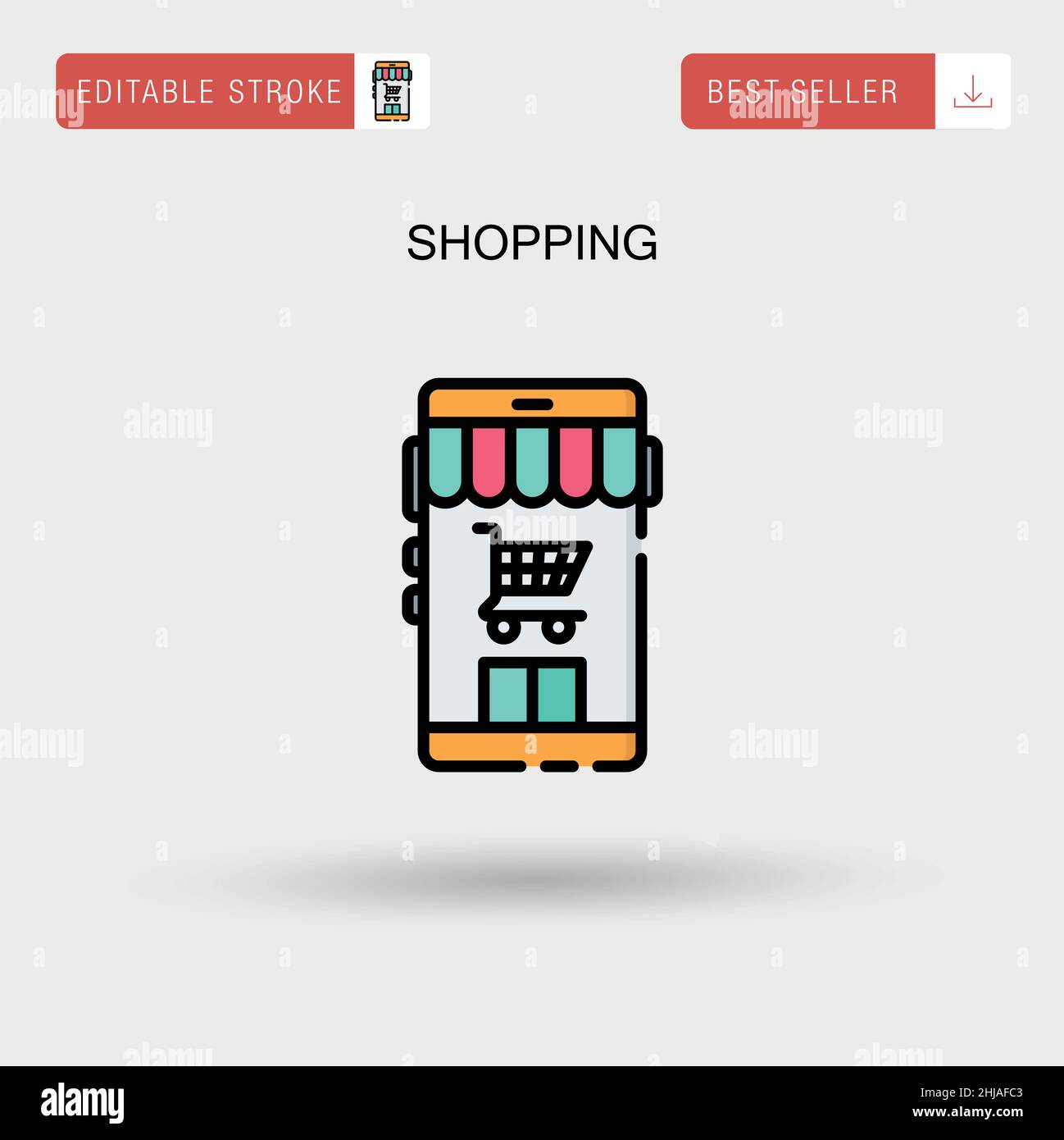 Shopping Simple vector icon Stock Vector Image & Art - Alamy