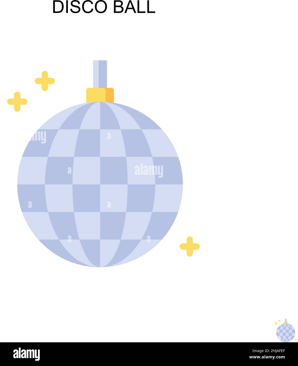 Disco ball Simple vector icon. Illustration symbol design template for ...