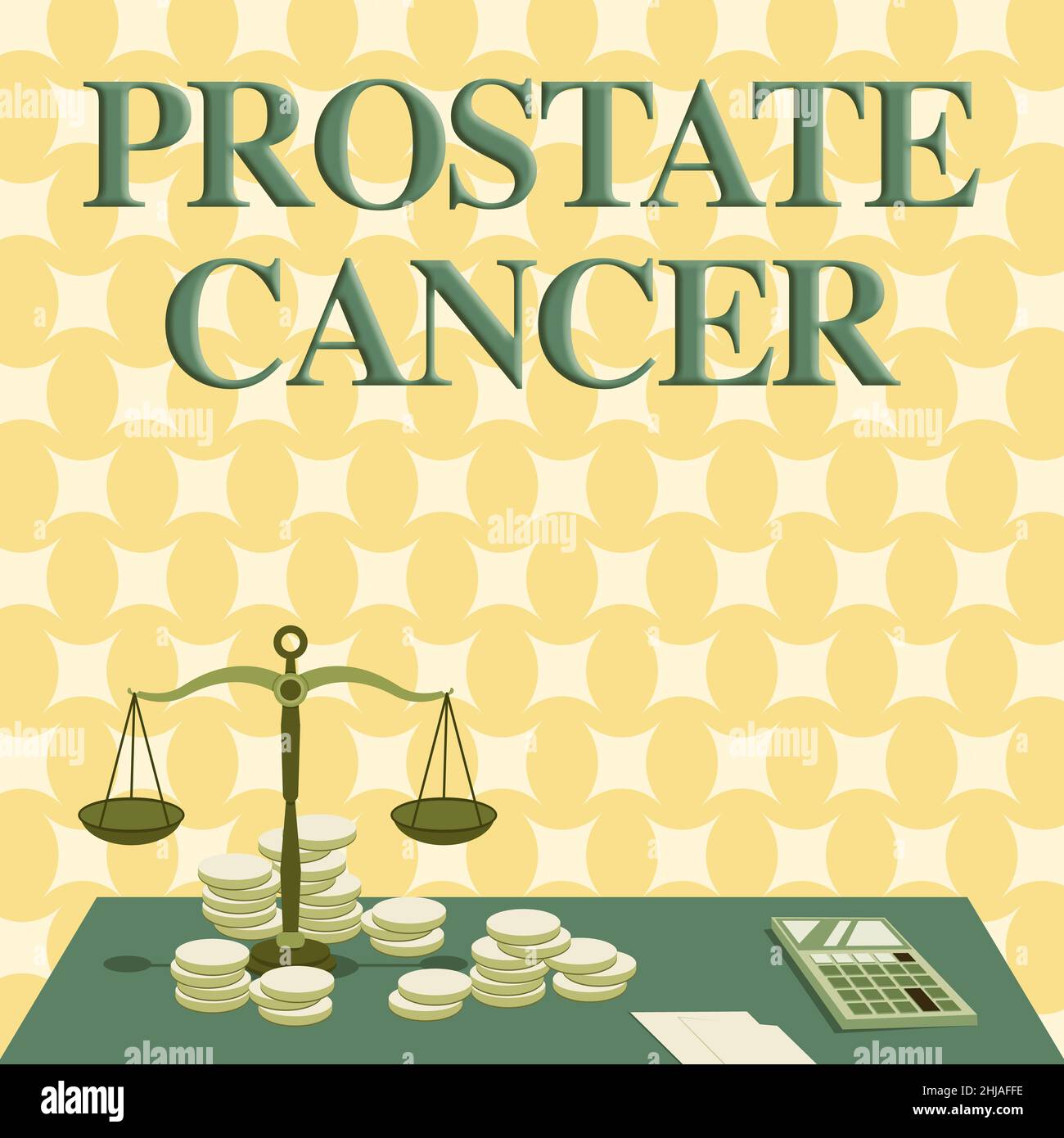 Text showing inspiration Prostate Cancer. Business idea cancer develops ...