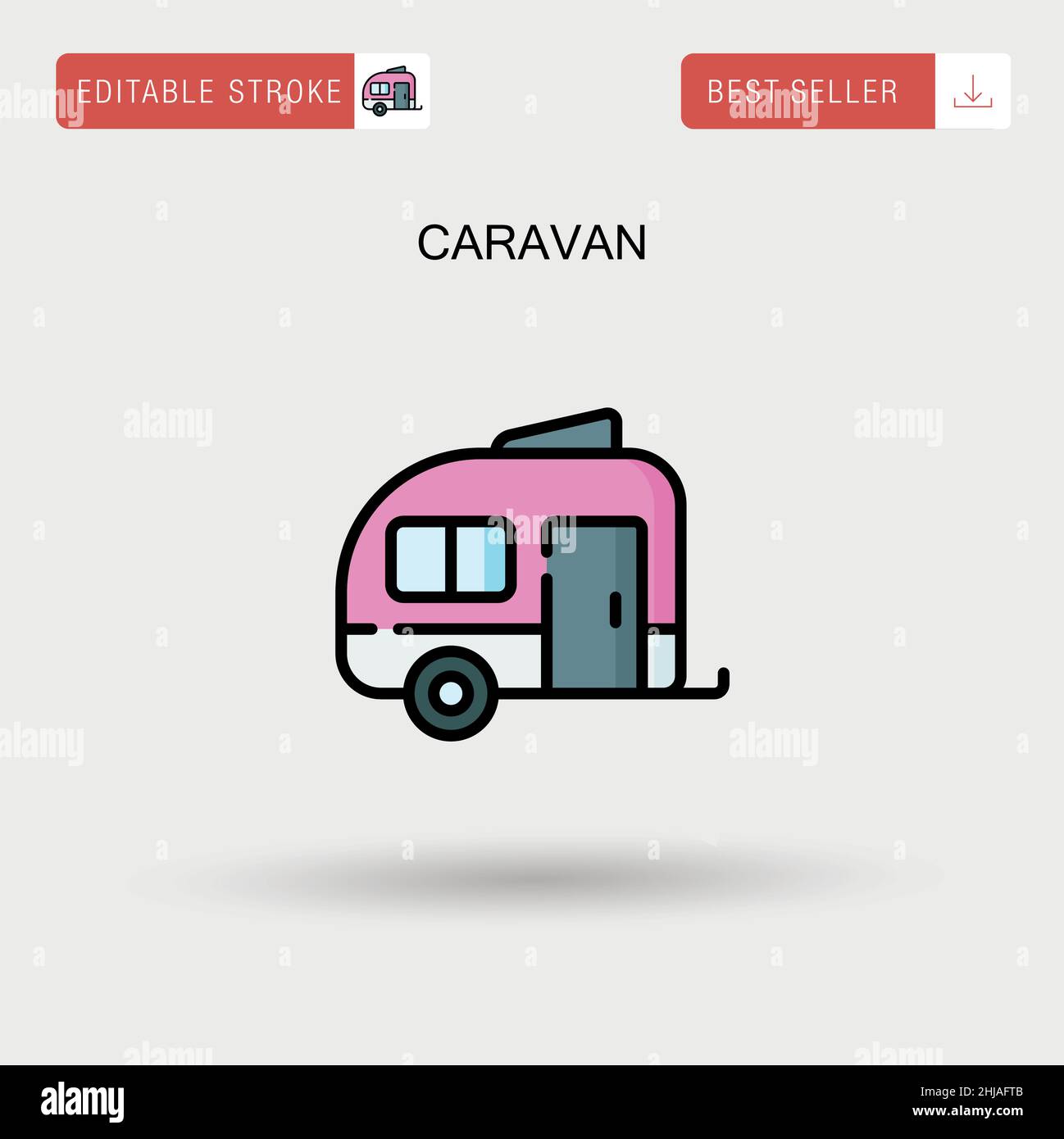 Caravan Simple vector icon Stock Vector Image & Art - Alamy