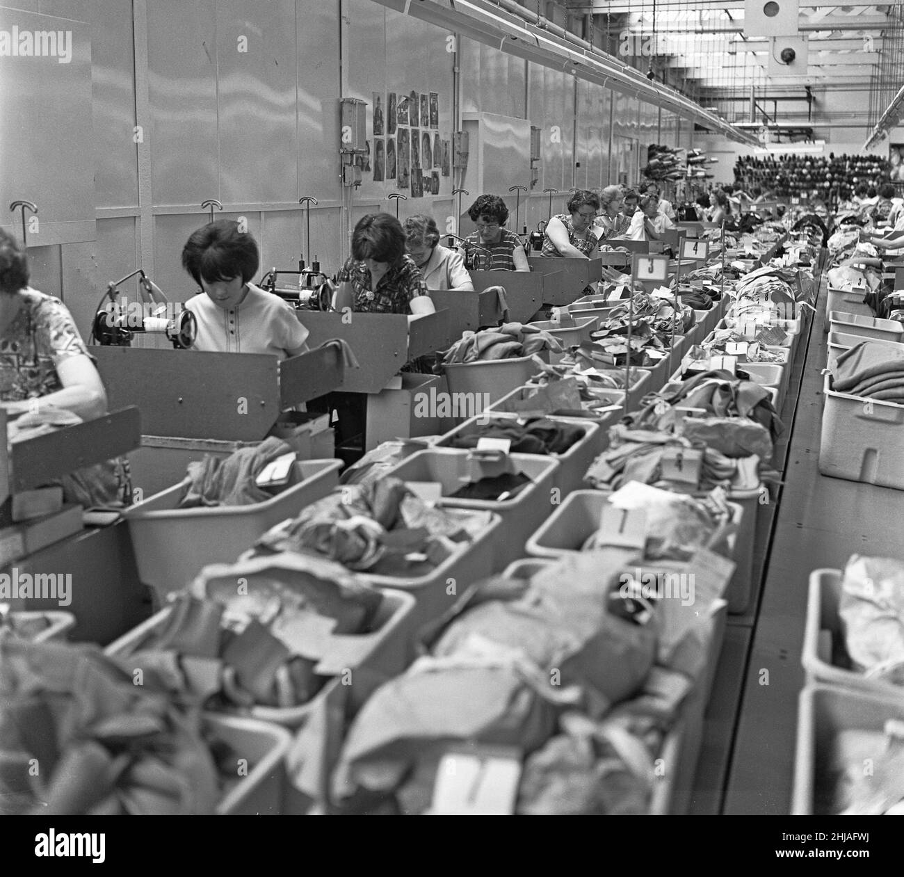 An automatic work transporter in operation at the Ruddington factory of ...
