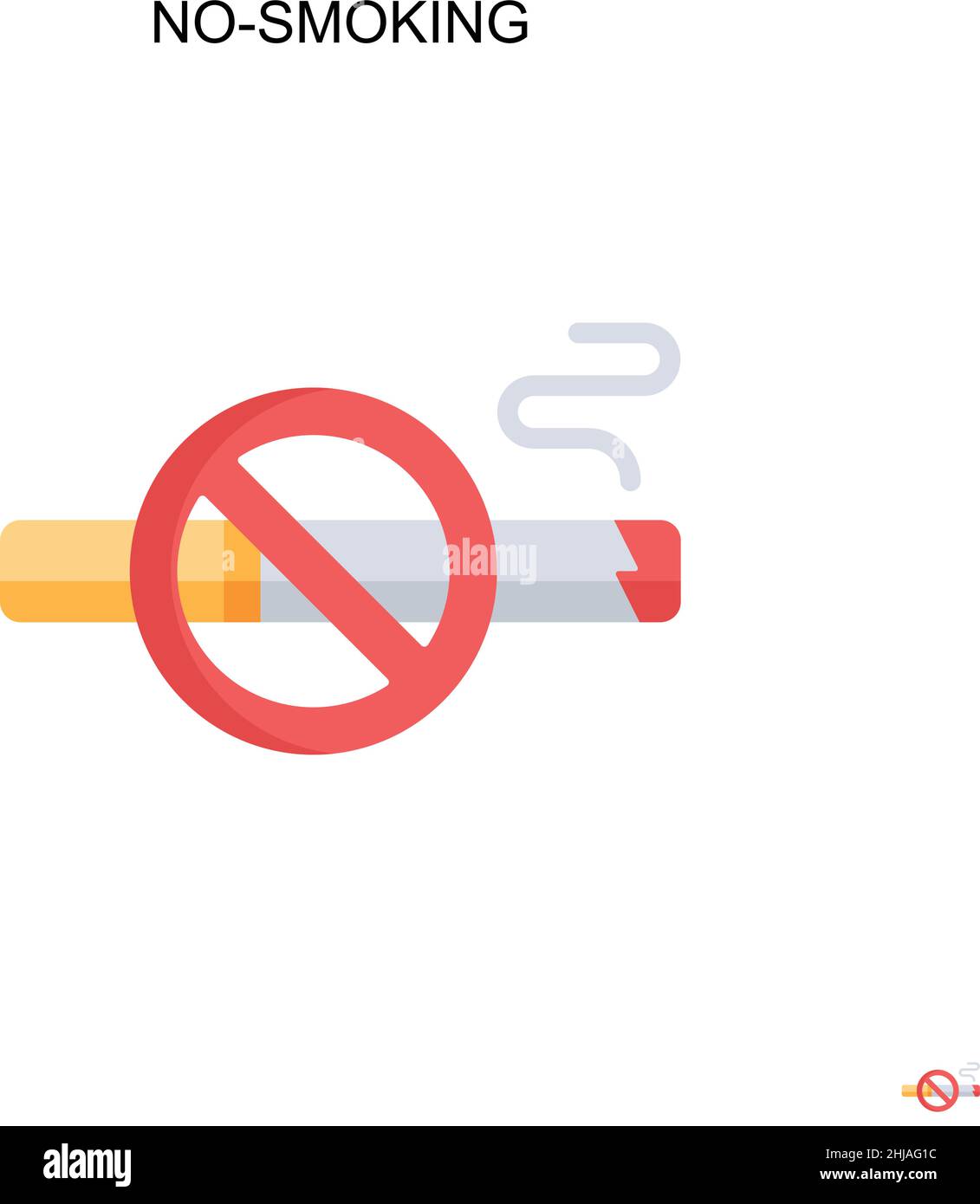 No-smoking Simple vector icon. Illustration symbol design template for ...
