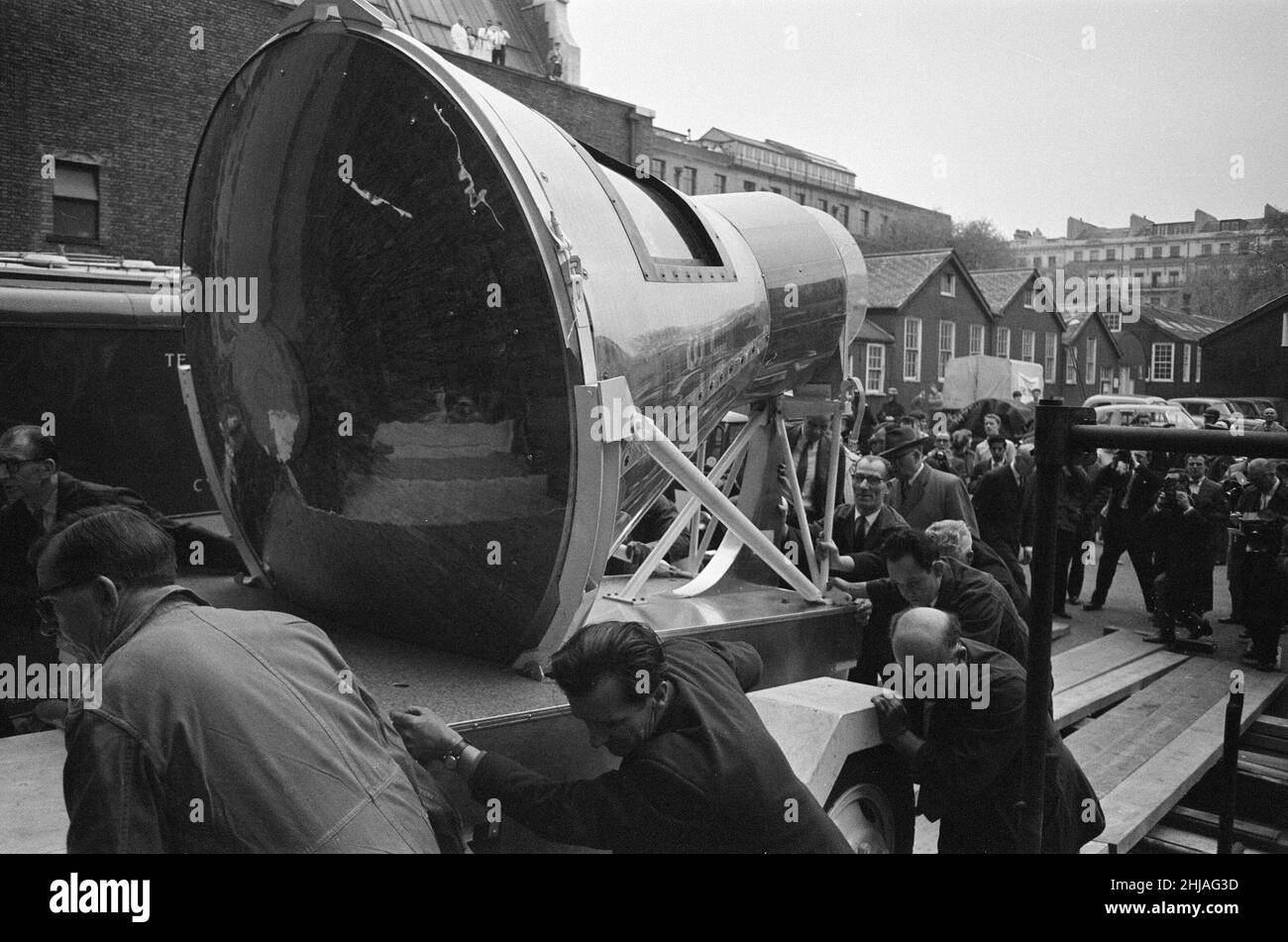 Mercury spacecraft Friendship 7, pictured on arrival at the Science ...