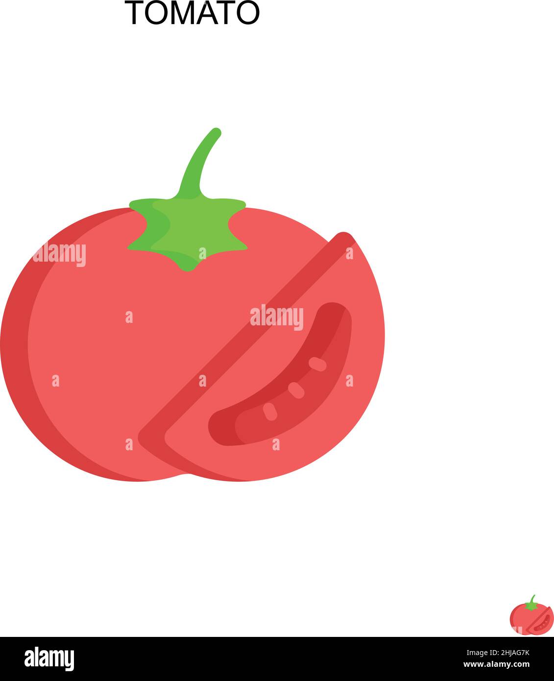 Tomato Simple vector icon. Illustration symbol design template for web ...