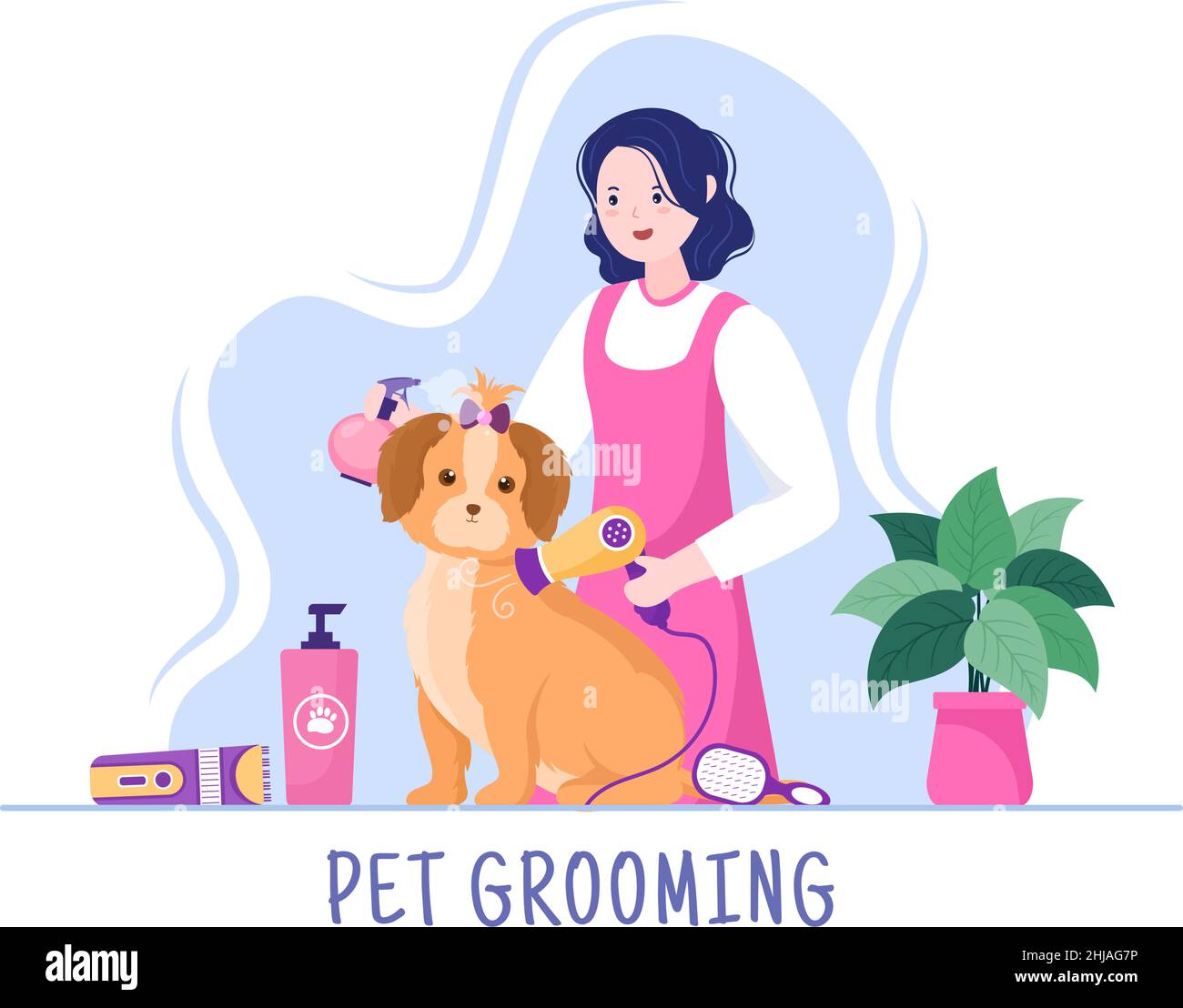 Barber for dogs Stock Vector Images - Alamy