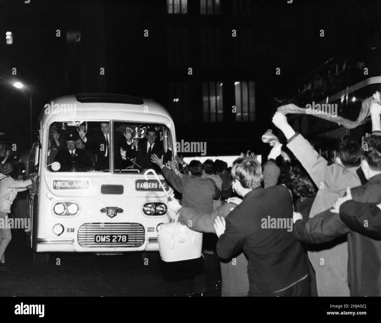 Rangers supporters bus Black and White Stock Photos & Images - Alamy