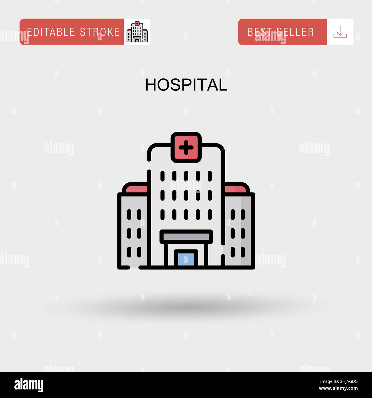 Hospital Simple vector icon Stock Vector Image & Art - Alamy