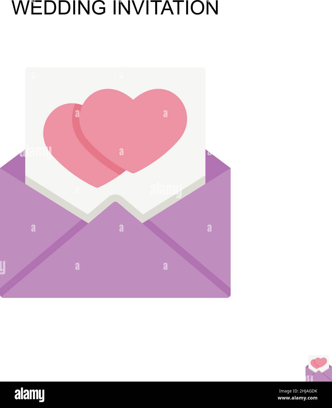 Wedding invitation Simple vector icon. Illustration symbol design ...