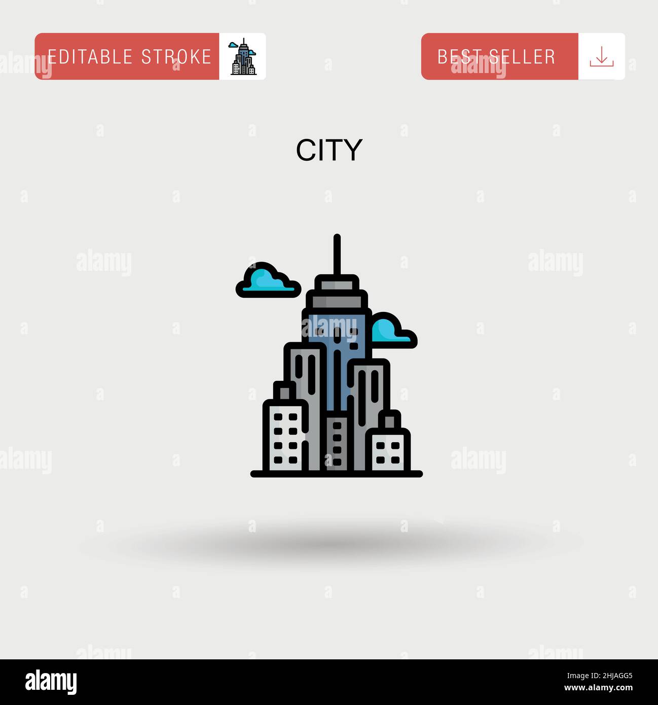 City Simple vector icon Stock Vector Image & Art - Alamy