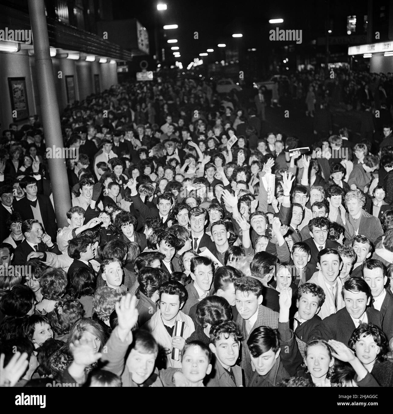 Crowd Scene in Belfast , Northern Ireland, where The Beatles performed ...