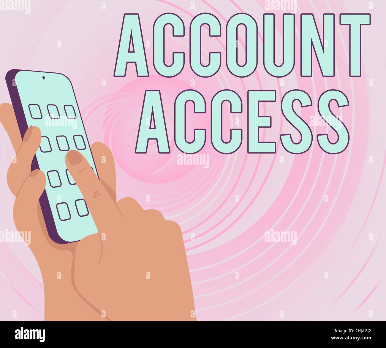 Conceptual caption Account Access. Business idea having permission to ...