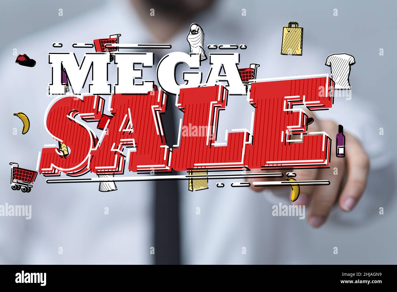 Illustration of colorful digital sign Stock Photo - Alamy