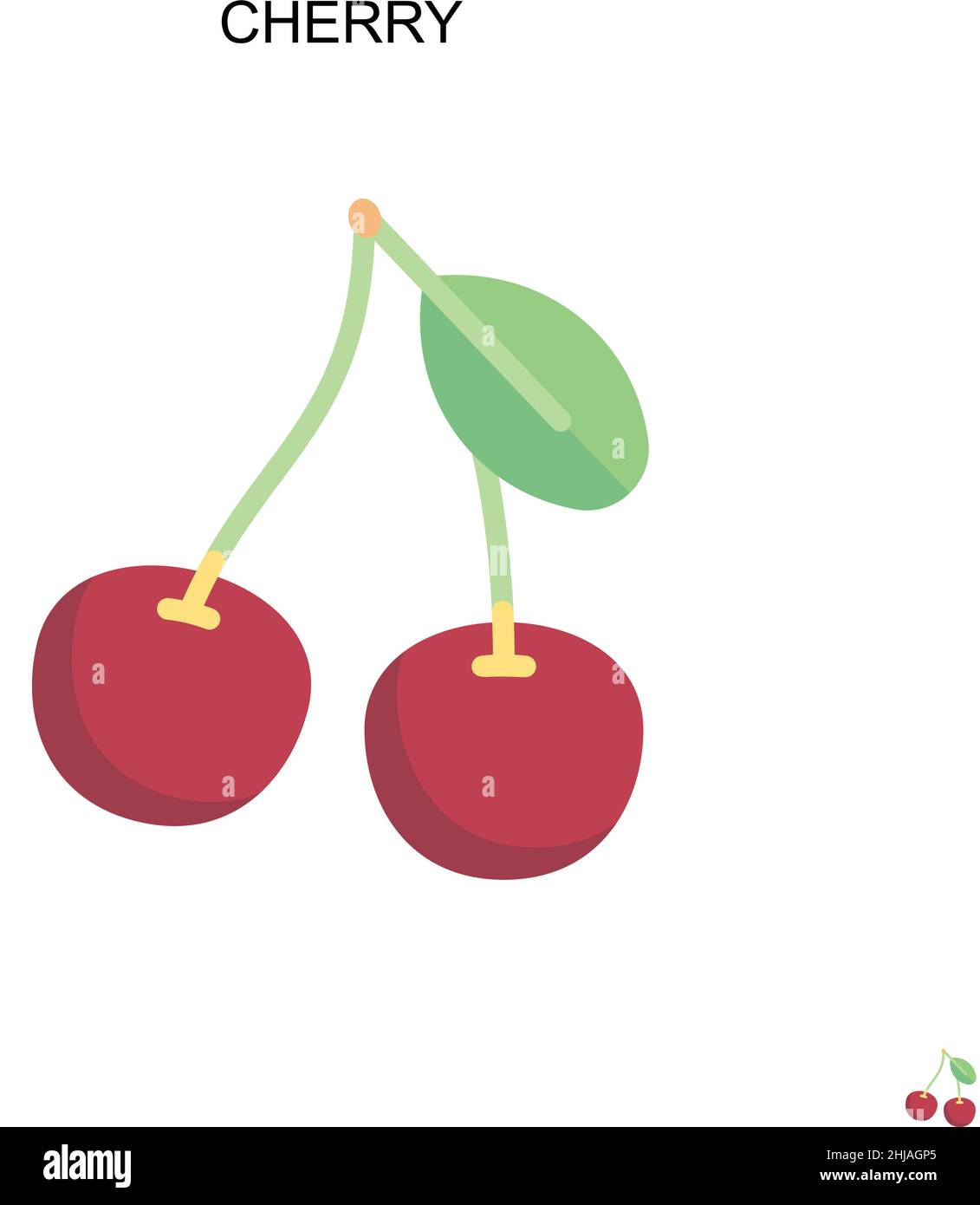 Cherry Simple vector icon. Illustration symbol design template for web ...