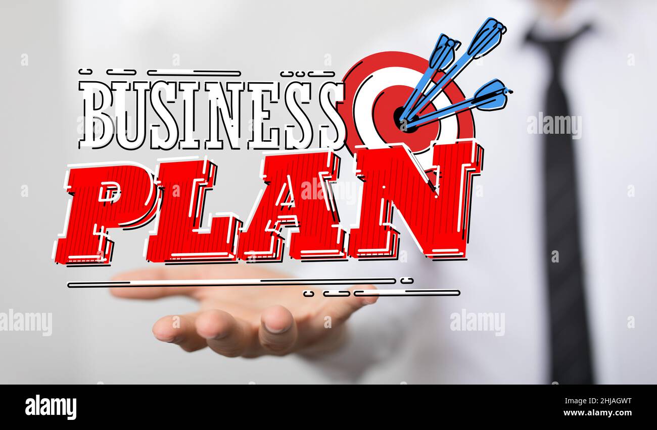Illustration of colorful digital sign above a hand Stock Photo - Alamy