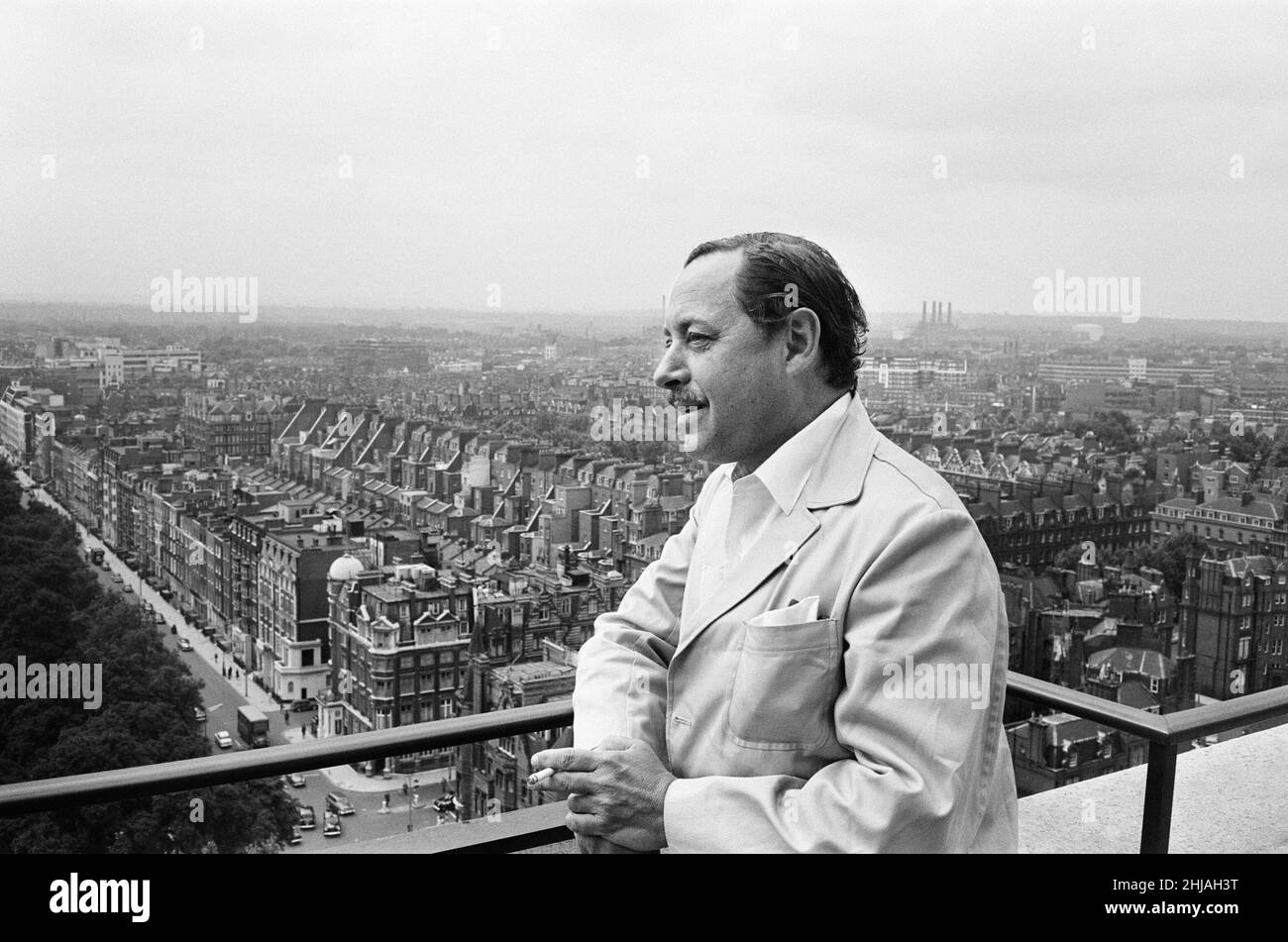Tennessee Williams enjoys the view from the balcony of the Carlton ...