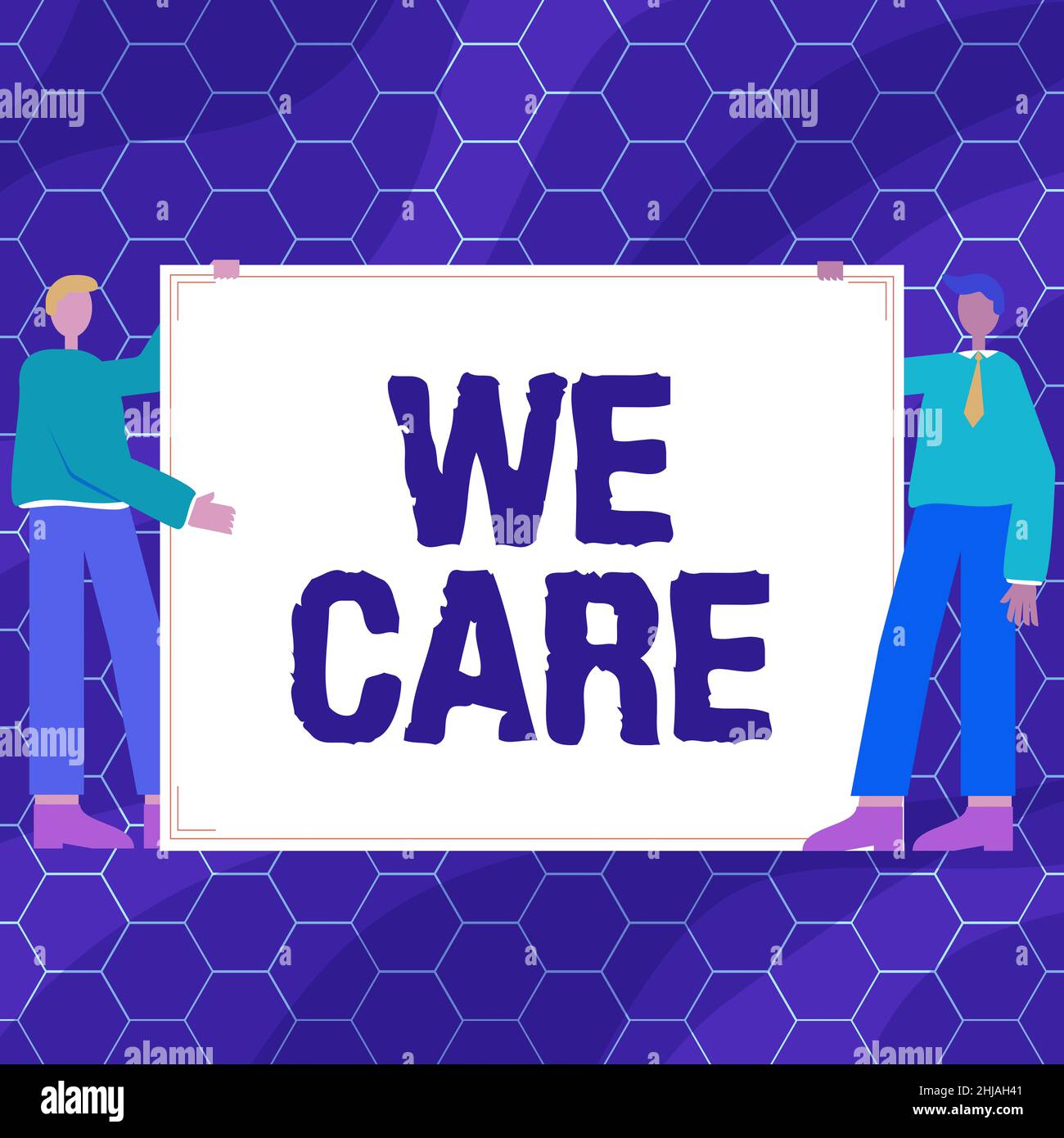 Text caption presenting We Care. Business approach Cherishing someones ...