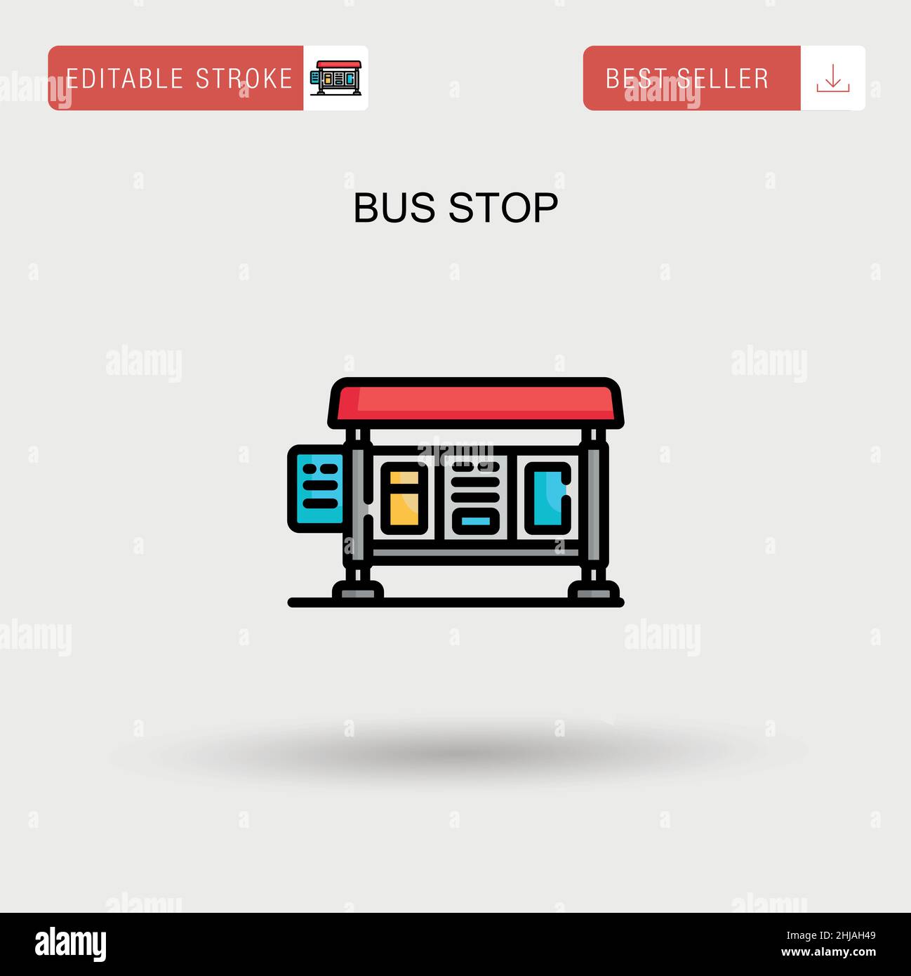 Bus stop sign board Stock Vector Images - Alamy