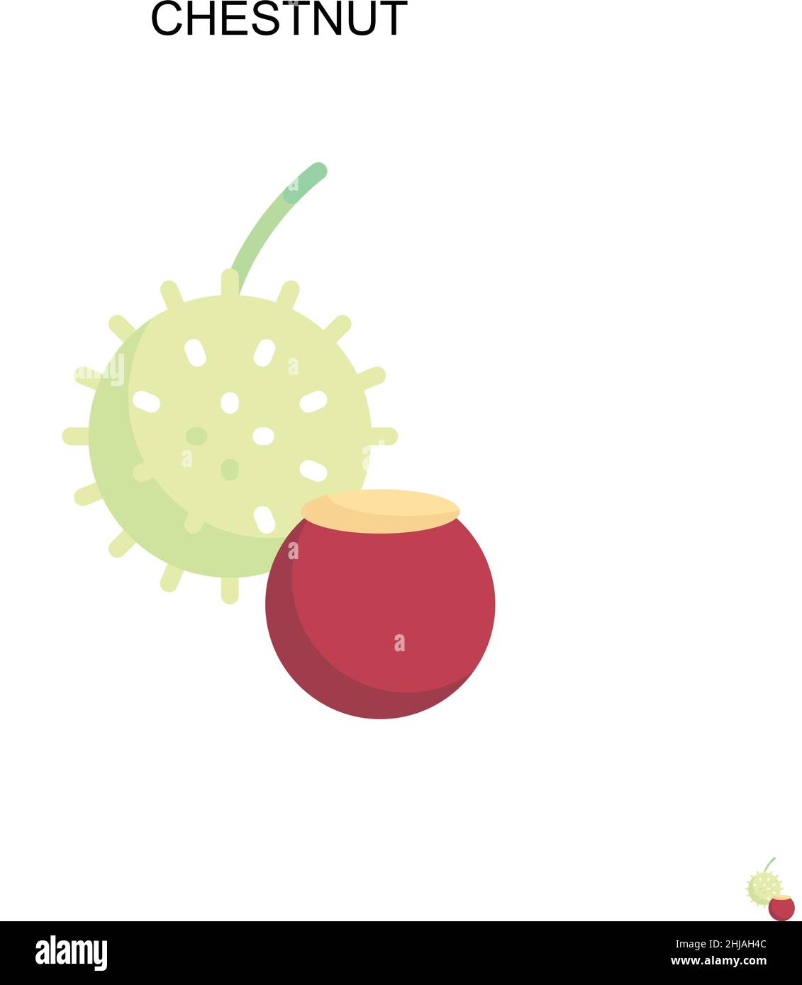 Chestnut Simple Vector Icon Illustration Symbol Design Template For Web Mobile Ui Element Stock