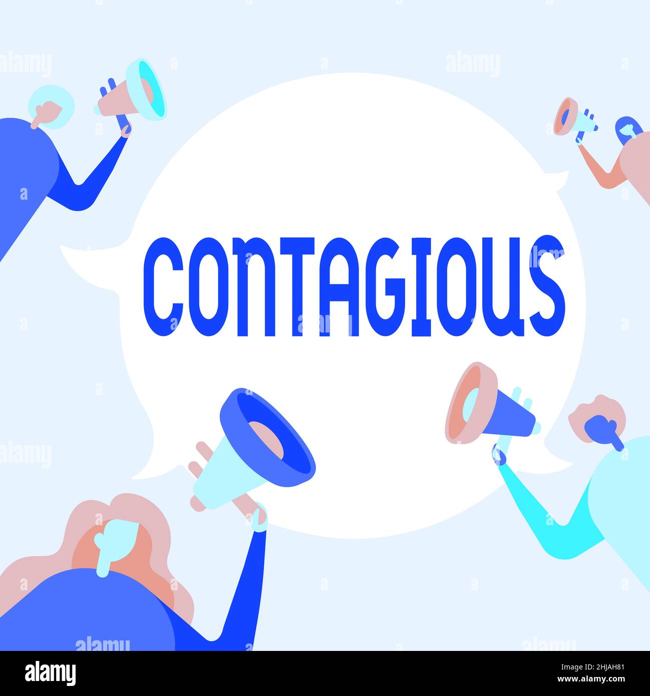 Text showing inspiration Contagious. Internet Concept transmissible by ...