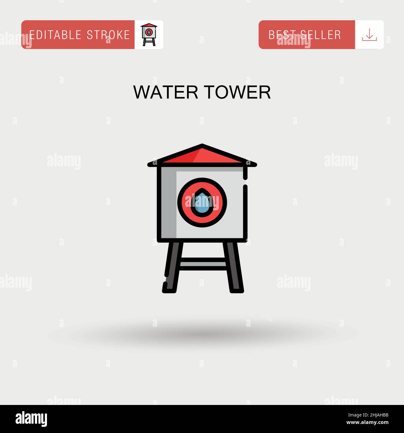 Water tower Simple vector icon Stock Vector Image & Art - Alamy