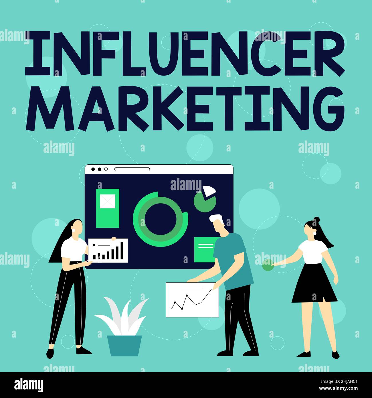 Hand writing sign Influencer Marketing. Business idea form of social ...