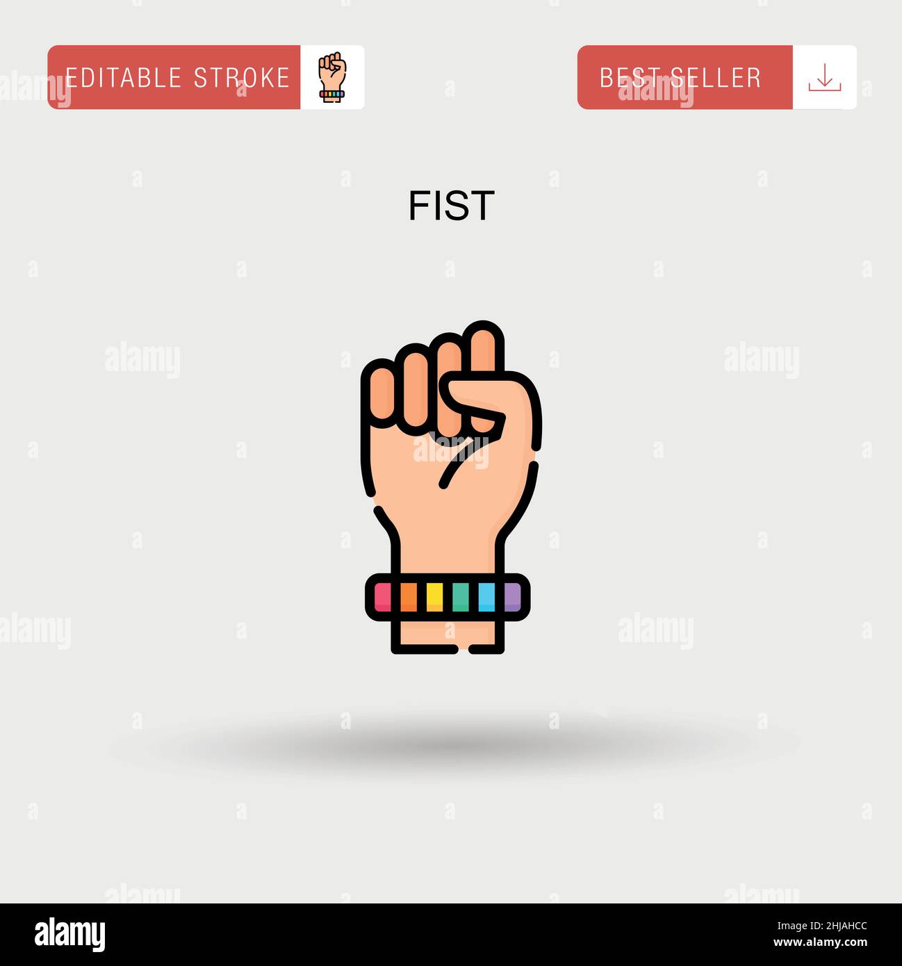 Fist Simple vector icon Stock Vector Image & Art - Alamy