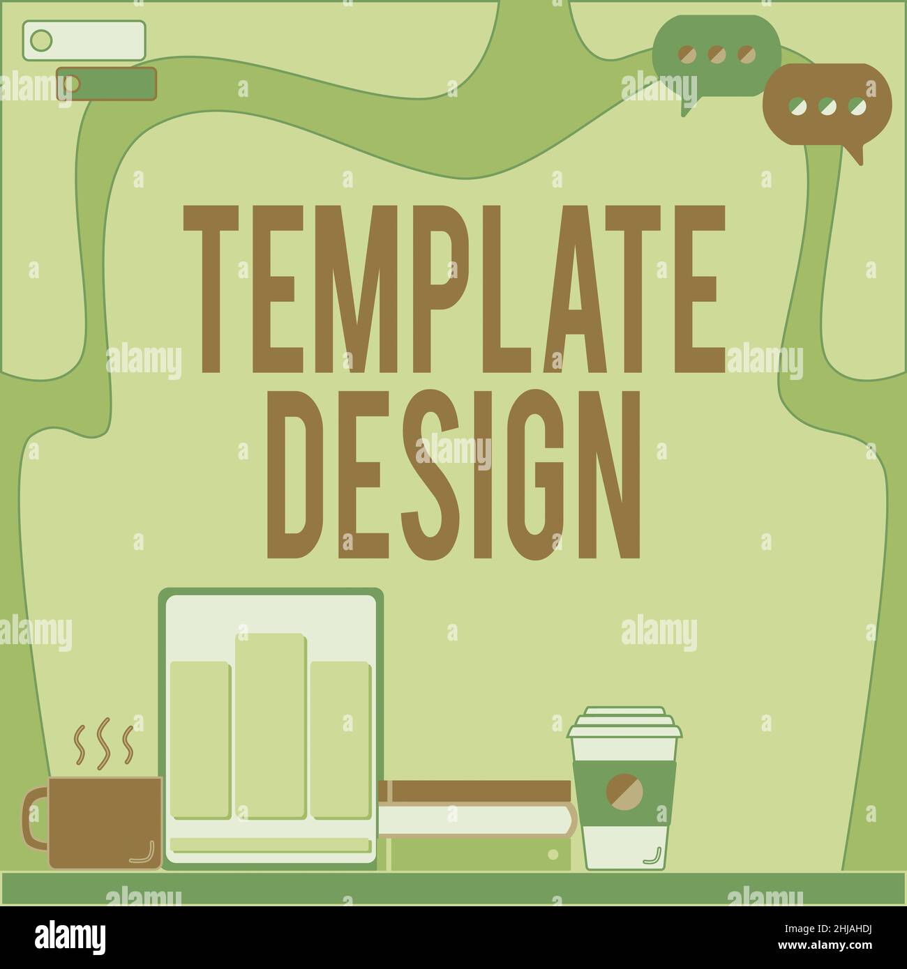 Hand writing sign Template Design. Business concept an overall layout ...