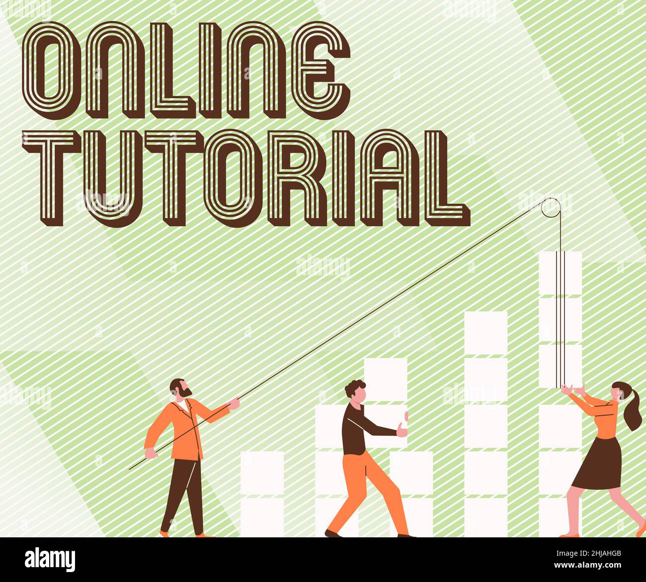 Conceptual caption Online Tutorial. Business concept process of ...