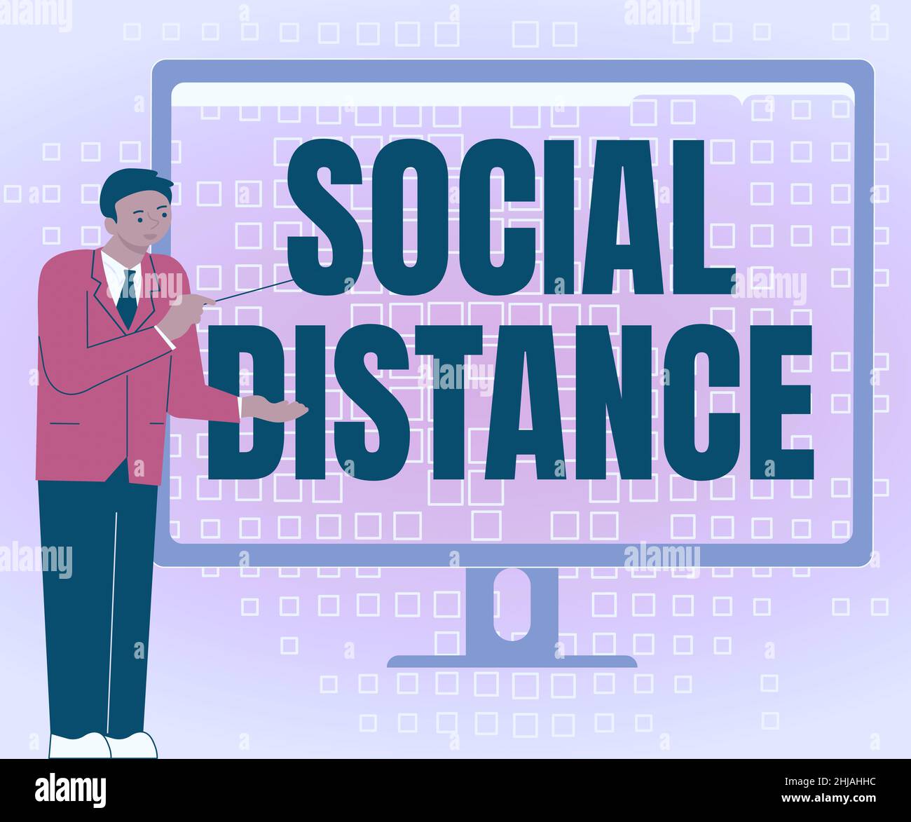 Inspiration showing sign Social Distance. Business concept maintaining ...