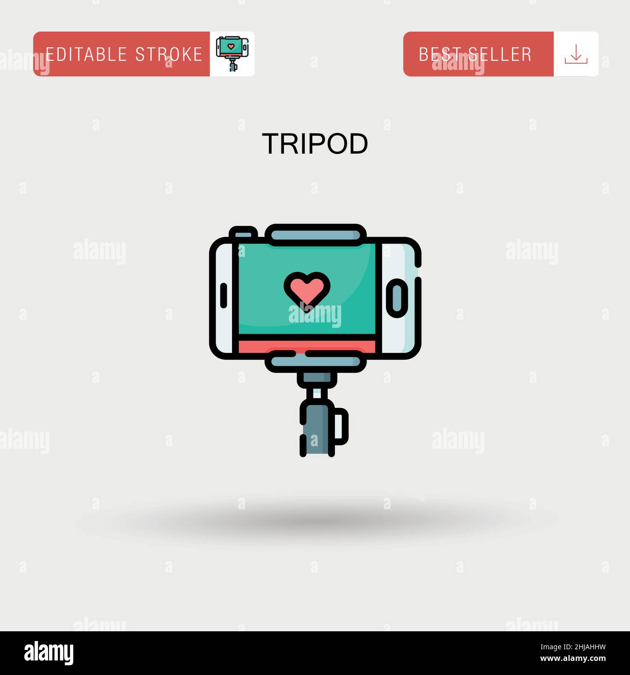 Tripod Simple vector icon Stock Vector Image & Art - Alamy