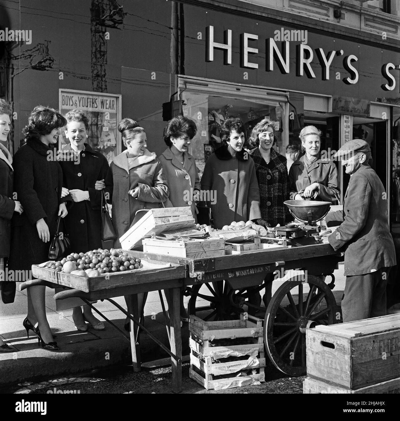 Market stall outside Henry's Stores, Belfast. Northern Ireland. 9th ...