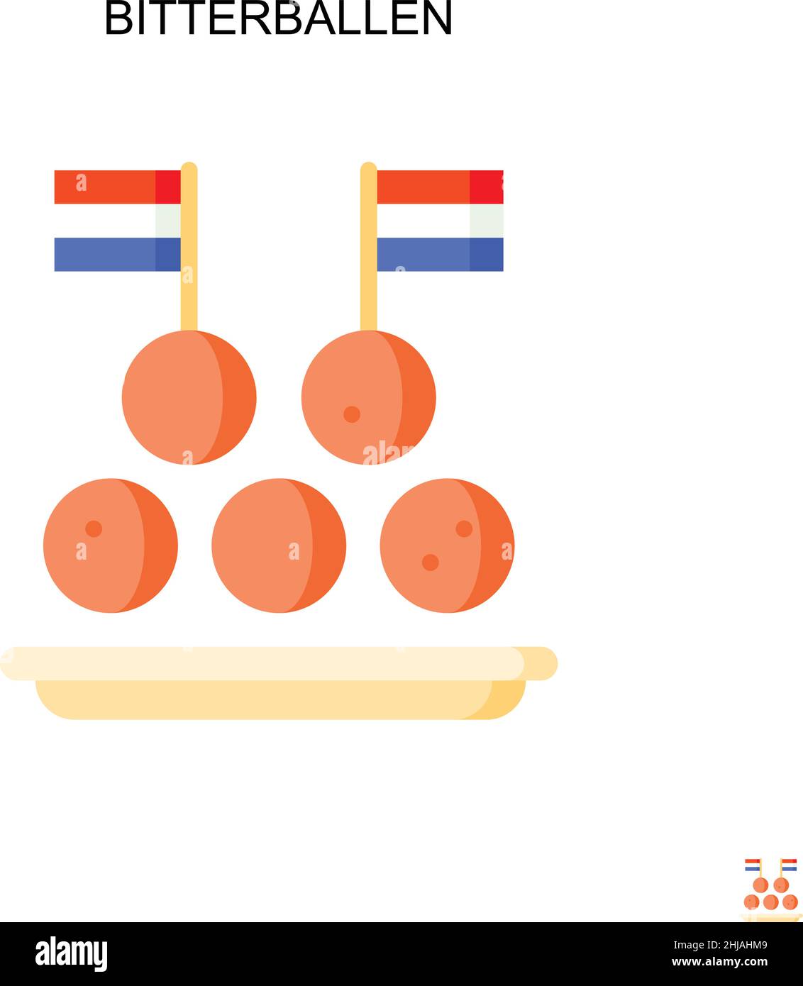 Bitterballen Simple vector icon. Illustration symbol design template ...
