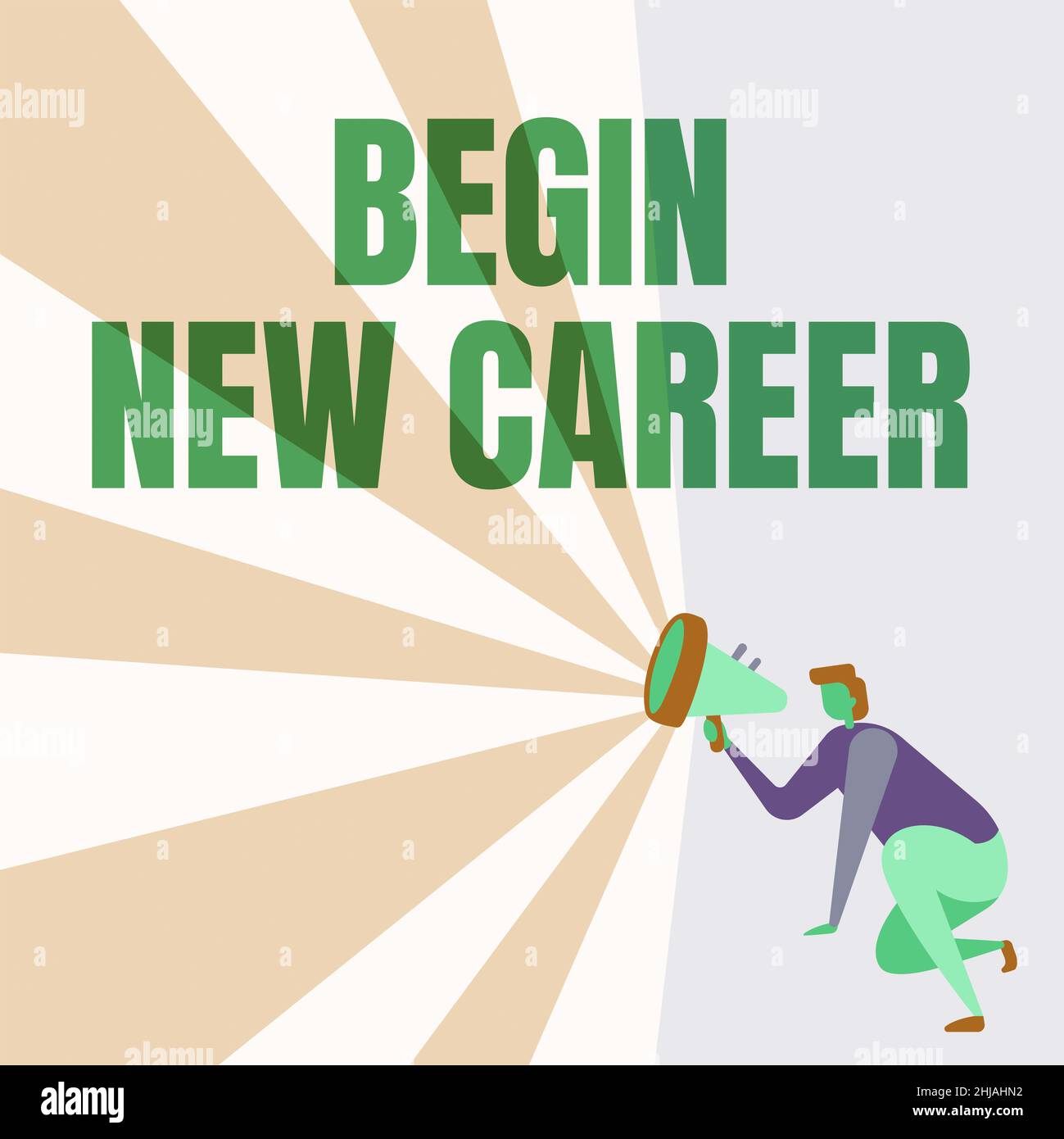 Text sign showing Begin New Career. Business concept occupational or ...