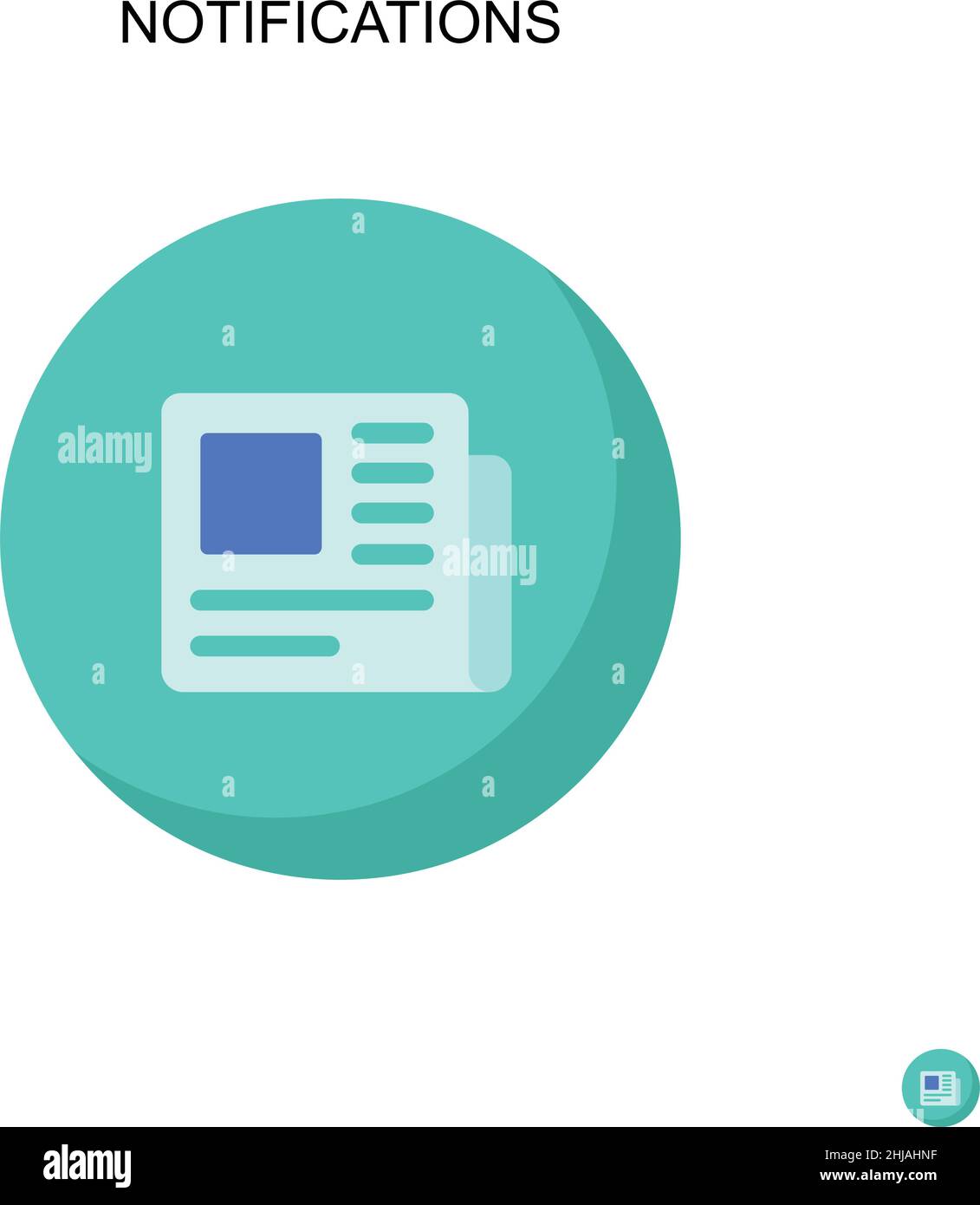 Notifications Simple vector icon. Illustration symbol design template ...