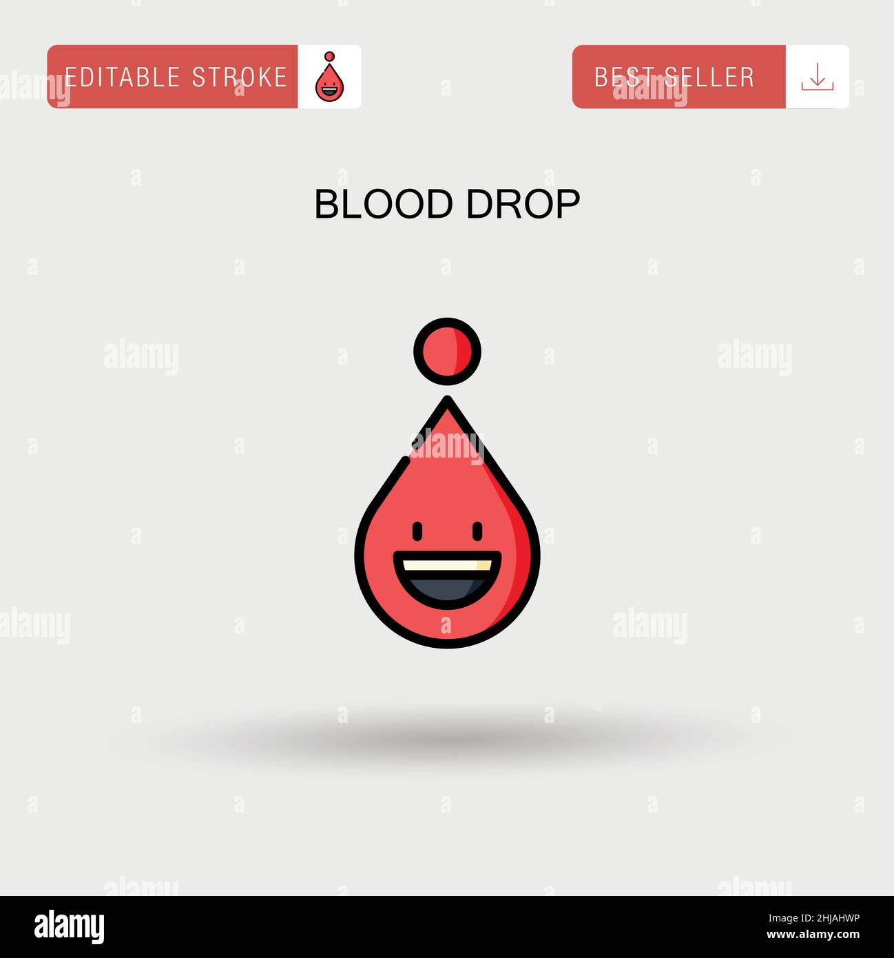 Blood drop Simple vector icon Stock Vector Image & Art - Alamy