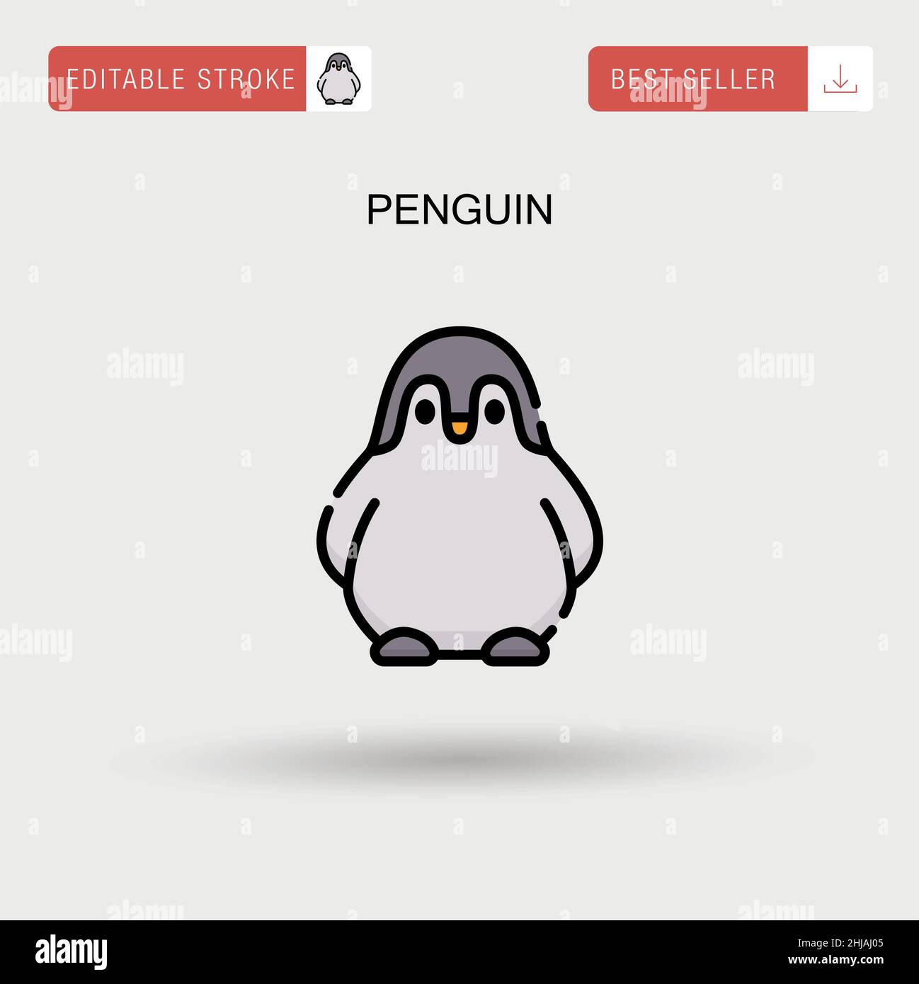Penguin Simple vector icon Stock Vector Image & Art - Alamy