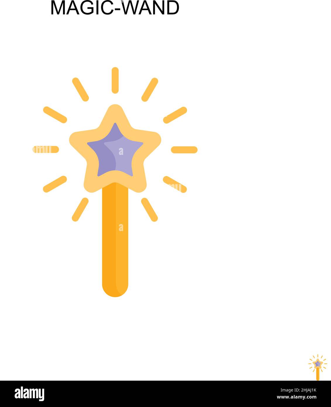 Magic-wand Simple vector icon. Illustration symbol design template for ...