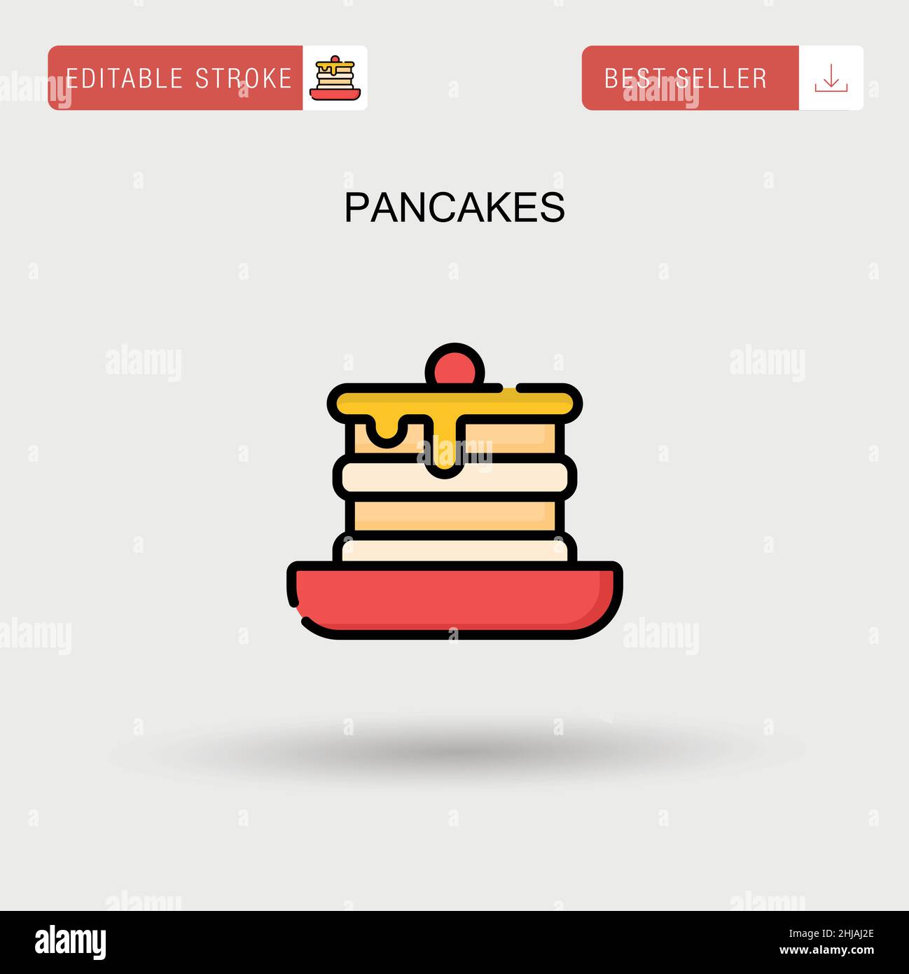 American breakfast pancakes Stock Vector Images - Alamy