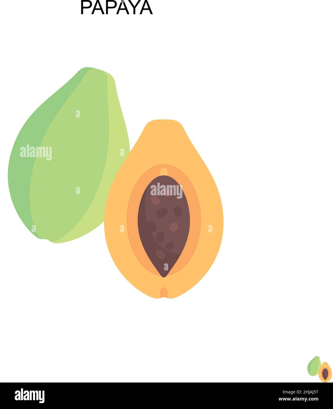 Papaya Simple vector icon. Illustration symbol design template for web ...